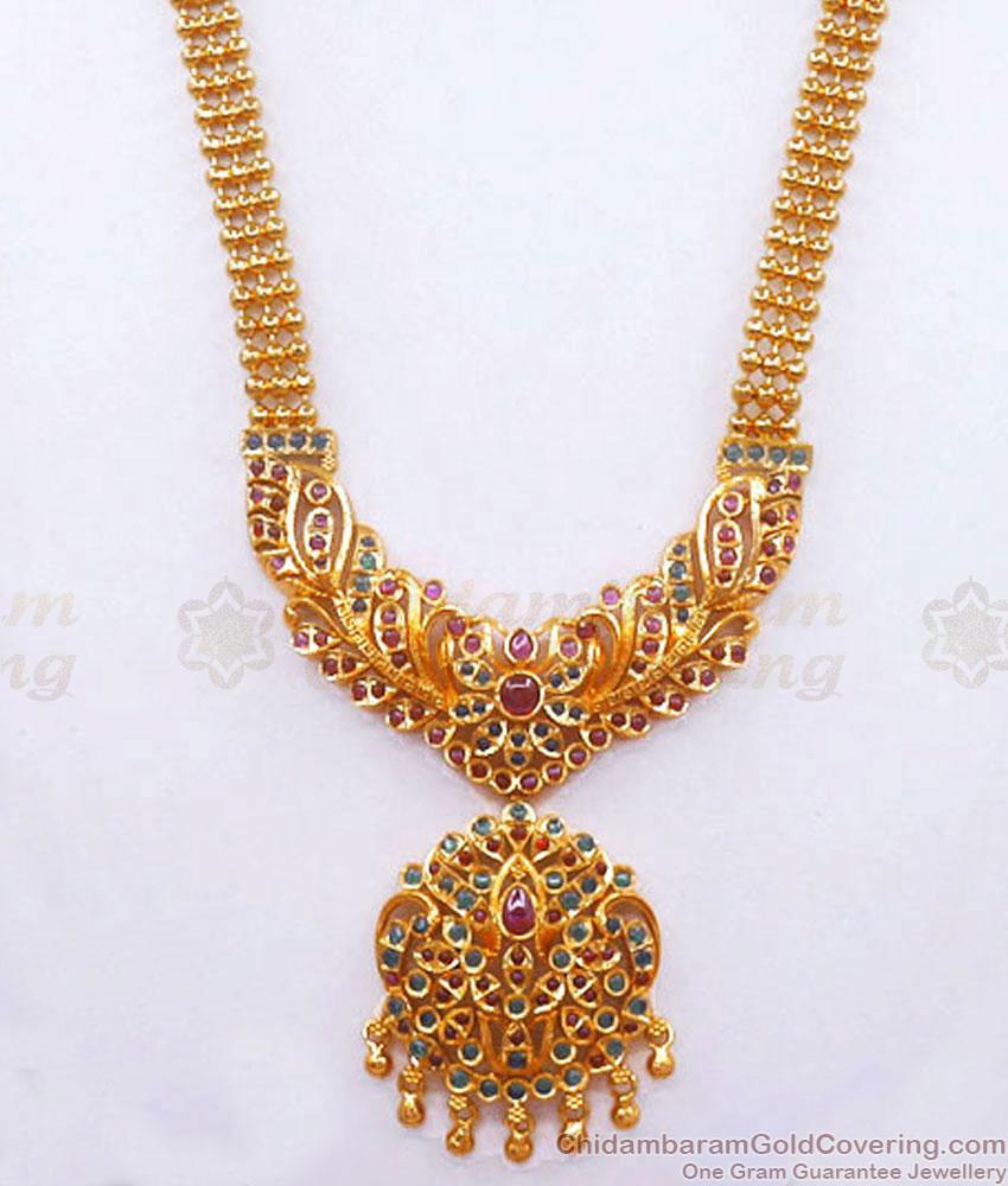 Exclusive Premium Gold Design Haaram Jhumki Combo HR2967