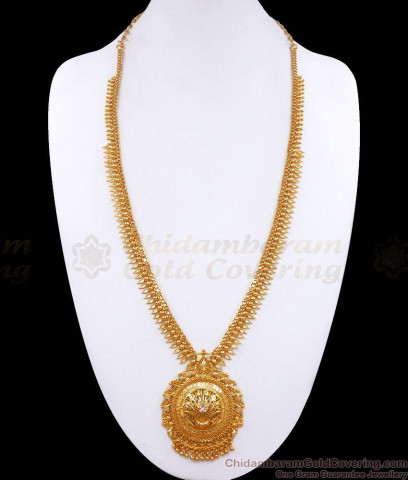 Beautiful Handcrafted Gold Finish Green Stone Bridal Haram Collection ...