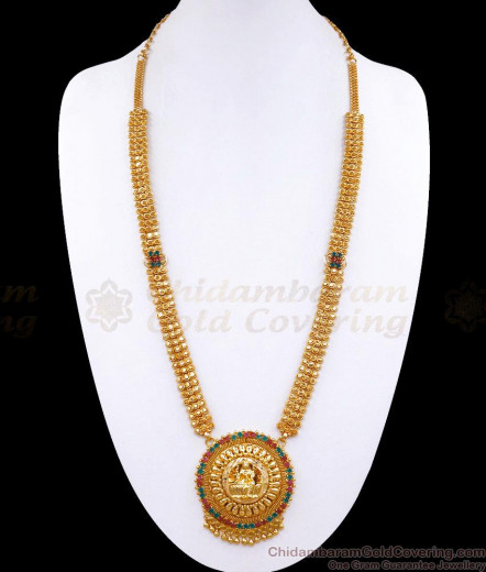 Kasu Malai, Ruby Stone Gold Plated Aaram, American Diamond Aaram ...