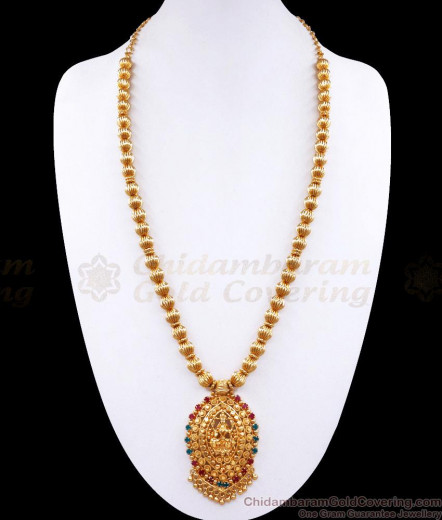 Kasu Malai, Ruby Stone Gold Plated Aaram, American Diamond Aaram ...