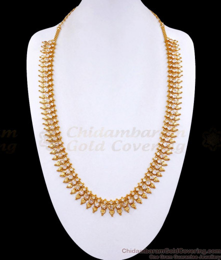 Kasu Malai, Ruby Stone Gold Plated Aaram, American Diamond Aaram ...