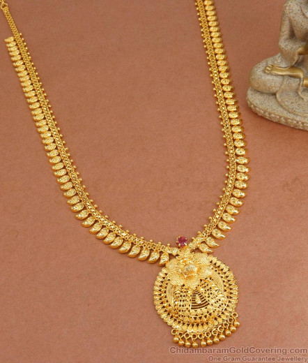 Kasu Malai, Ruby Stone Gold Plated Aaram, American Diamond Aaram ...