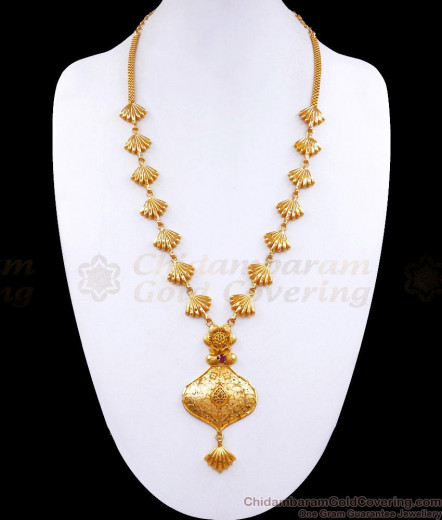 Kasu Malai, Ruby Stone Gold Plated Aaram, American Diamond Aaram ...