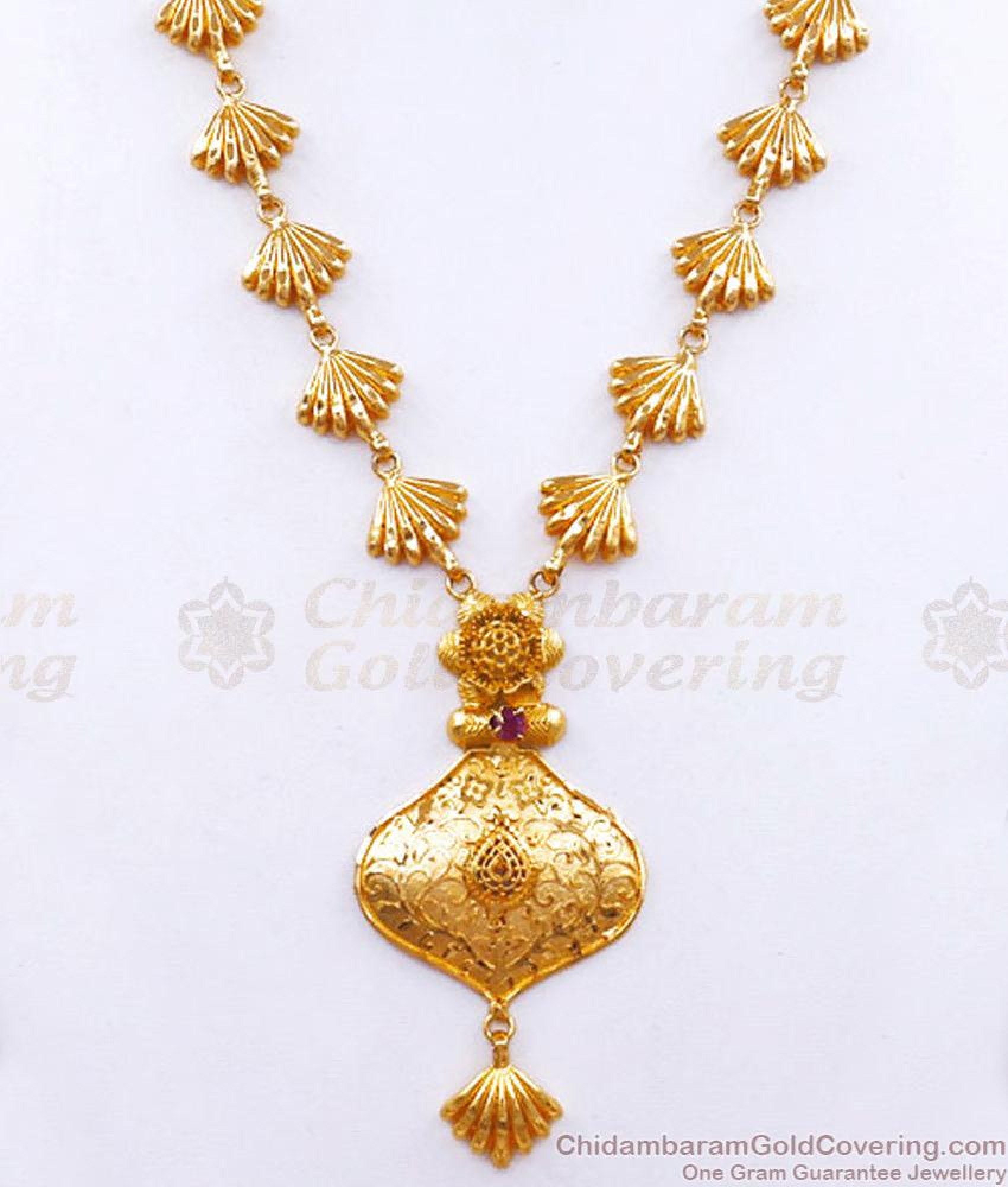 Charming Dubai Gold Long Necklace Designs Online HR3030