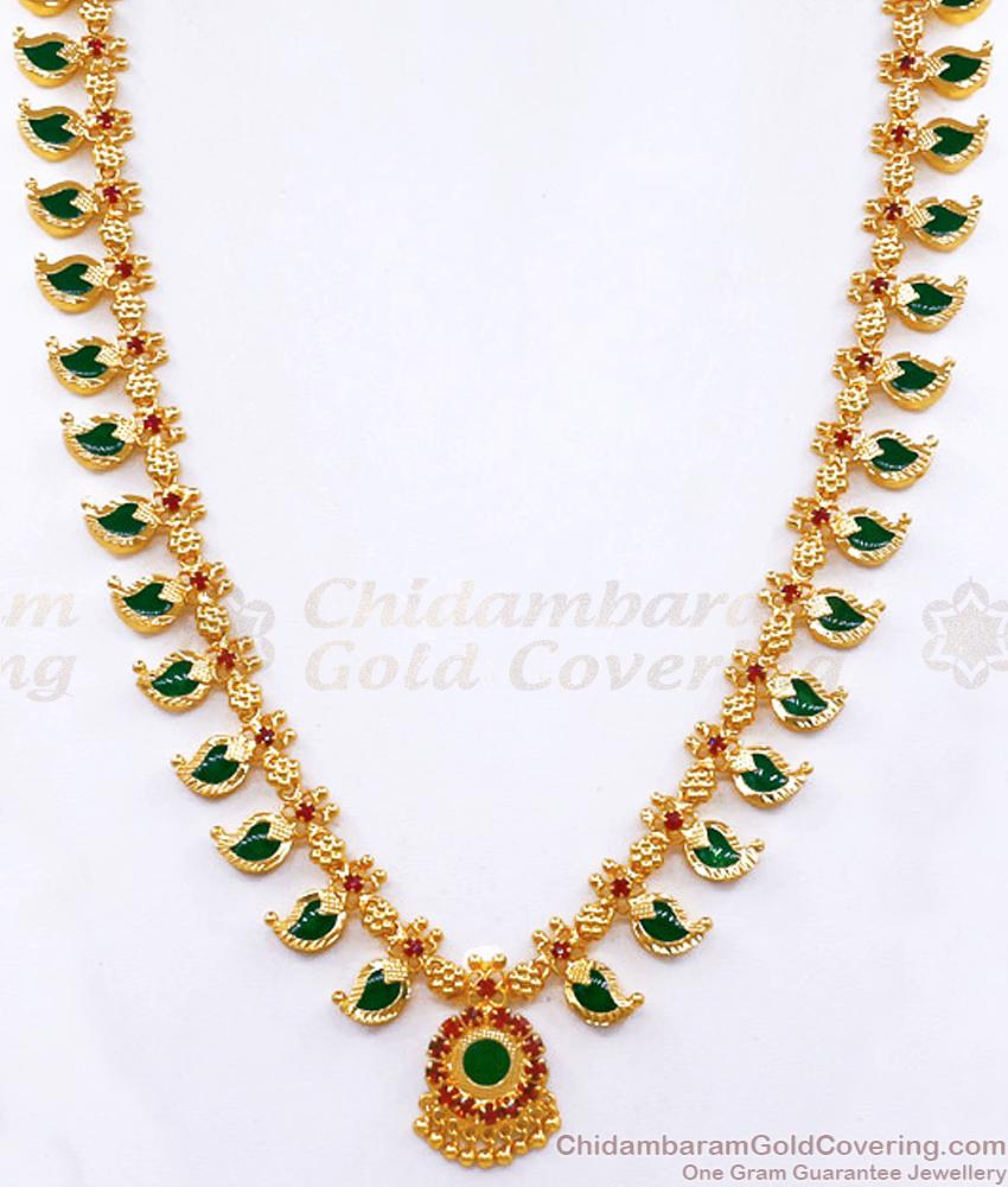 Latest Mango Palakka Gold Imitation Haaram Kerala Wedding Jewelry HR3037
