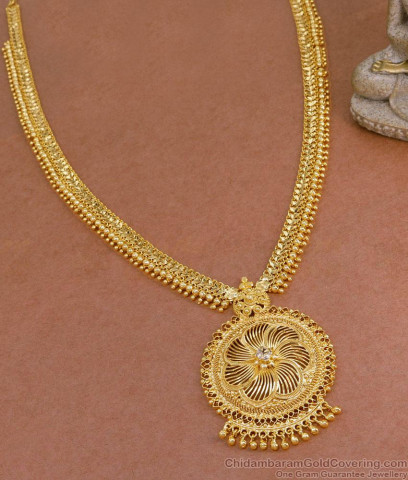 Grand Traditional Haram Design With Double Color Stone Jewellery ...