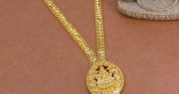 New Model Heart Type Gold Haram Lakshmi Pendant HR3065