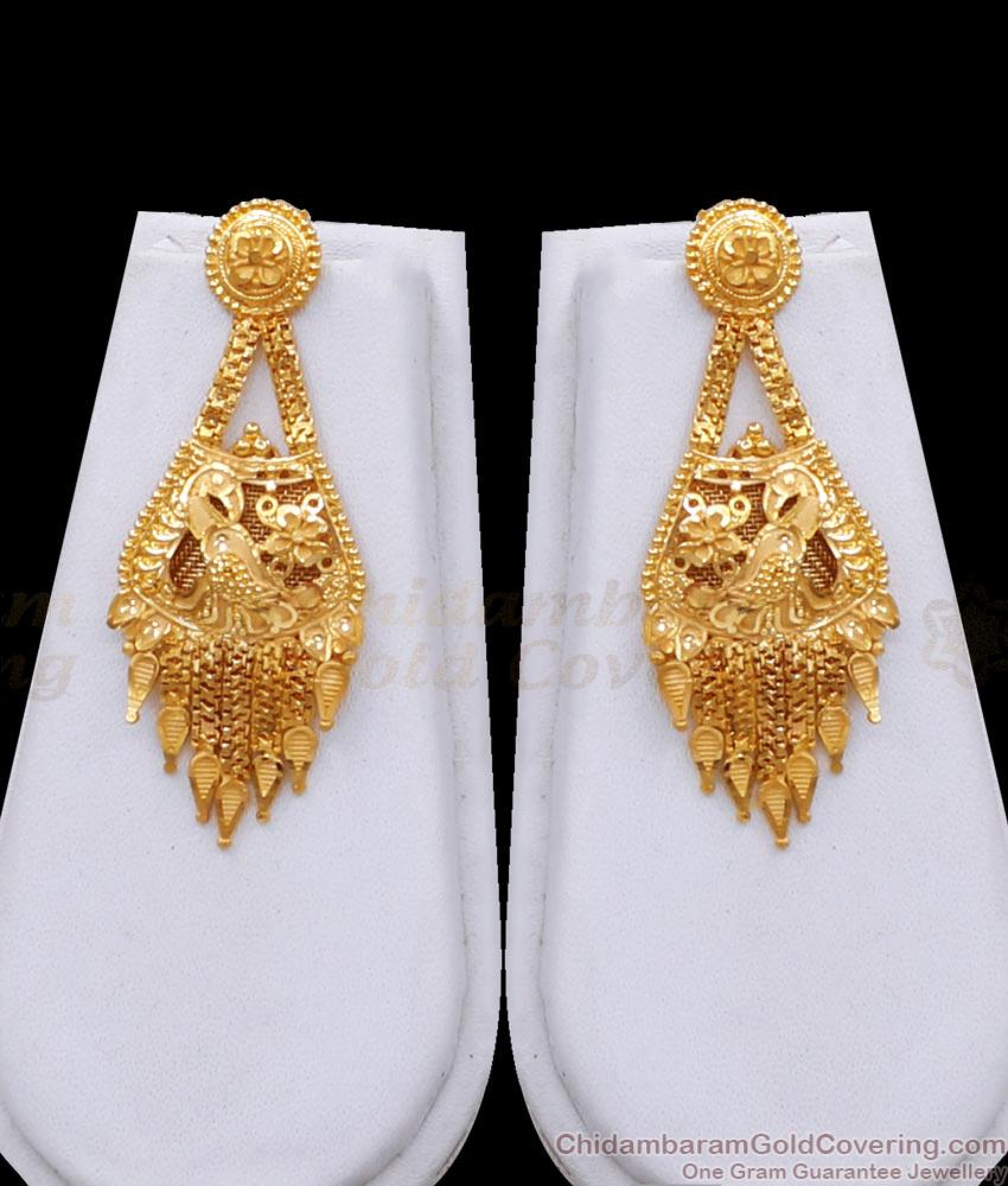 Premium Gold Long Haram Designs 2 Gram Gold Bridal Jewellery Set HR3102