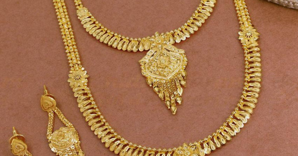 Beautiful Full Bridal Set Gold Haram Necklace Combo For Women Marriage ...