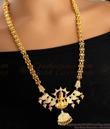 Kasu Malai, Ruby Stone Gold Plated Aaram, American Diamond Aaram ...
