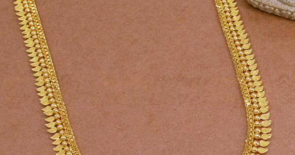 Buy Simple Design Gold Tone Long Haram Plain Leaf Design HR3141