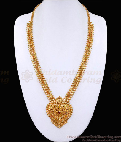 Grand Bridal Design Ruby Stone Haram Necklace Combo Set Jewellery ...