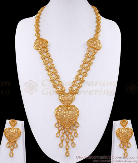 Kasu Malai, Ruby Stone Gold Plated Aaram, American Diamond Aaram ...
