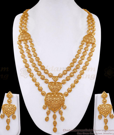 Kasu Malai, Ruby Stone Gold Plated Aaram, American Diamond Aaram ...