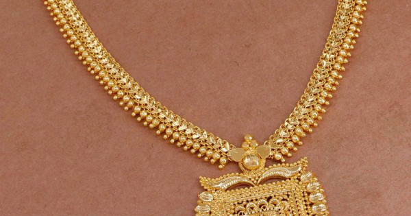Real Gold Tone Square Dollar Long Haram For Wedding HR3255