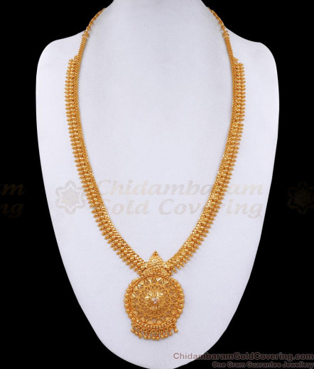Kasu Malai, Ruby Stone Gold Plated Aaram, American Diamond Aaram ...