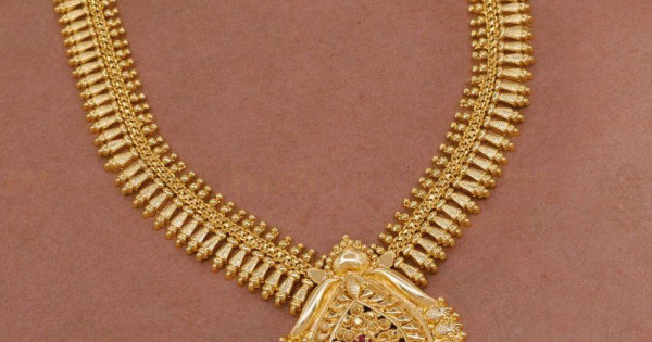 Premium Quality Gold Imitation Haram Mullai Arumbu Design Online HR3297