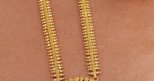 South Indian Bridal Gold Plated Lotus Haram For Women HR3339