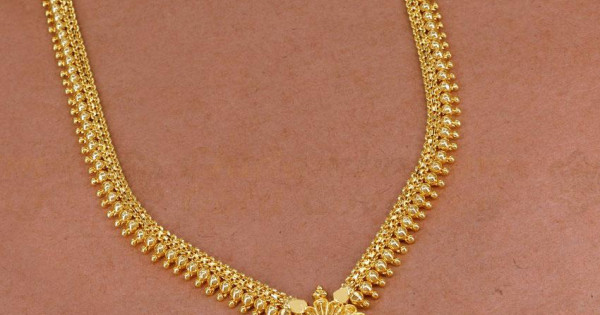 Real Gold Design Long Haram Beads Design Without Stone HR3352