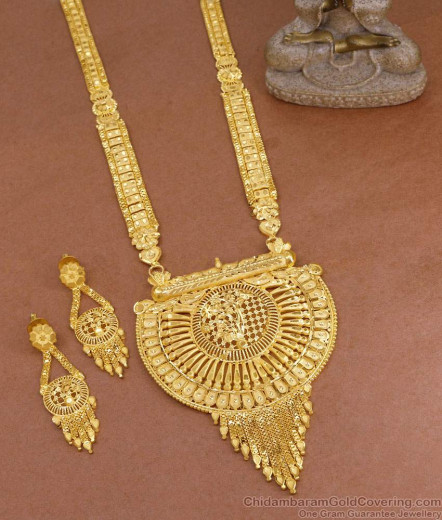 Latest Forming Gold Kolkata Haram Bridal Designs Shop Online HR2890