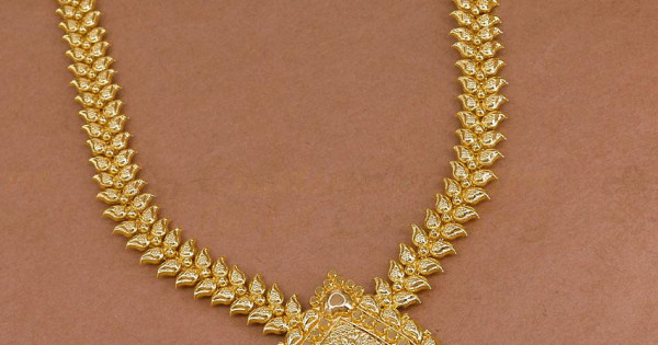 Grand Bridal Wear Lakshmi Design Gold Haram Mango Malai Collection HR3749