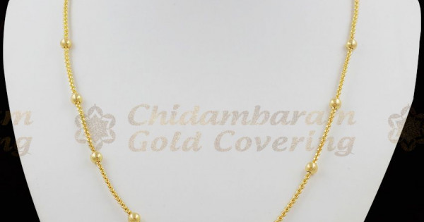 Gold Balls Design Short Chain Collection For Daily Use CHNS1008