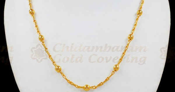Buy Gold Balls Design Short Chain For Bridal Wear CHNS1064