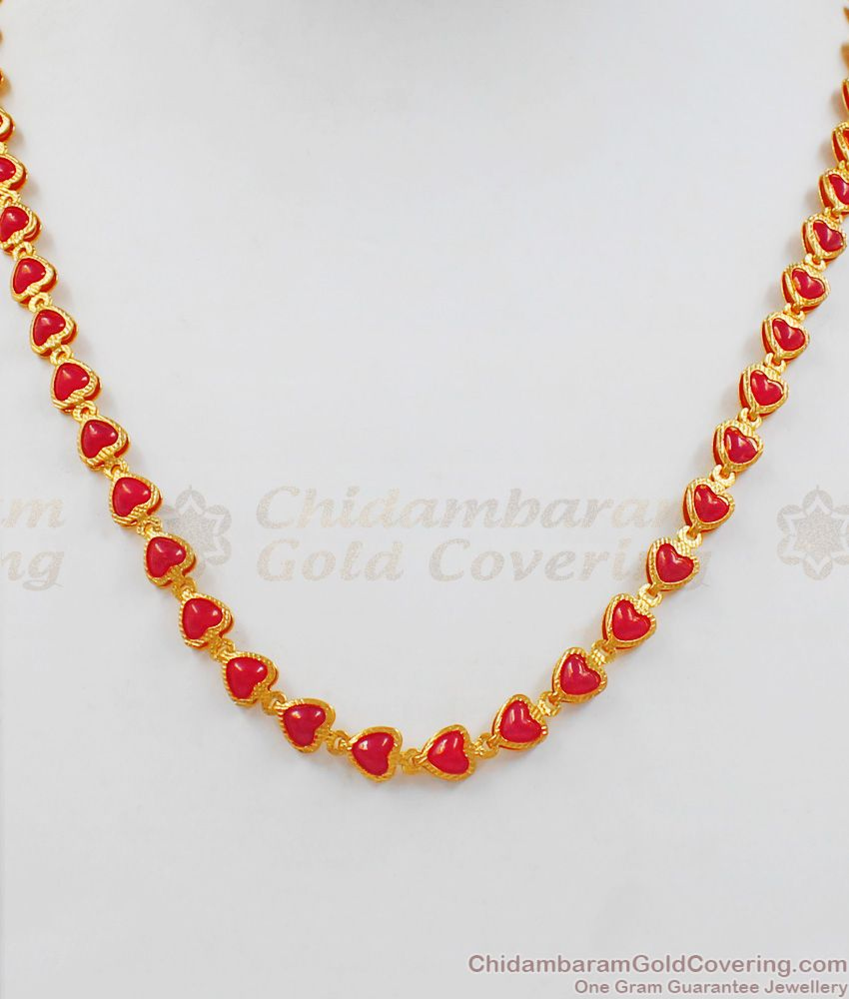Buy Heart Model Pavala Stone Gold Chain Collections Buy Online CHNS1065
