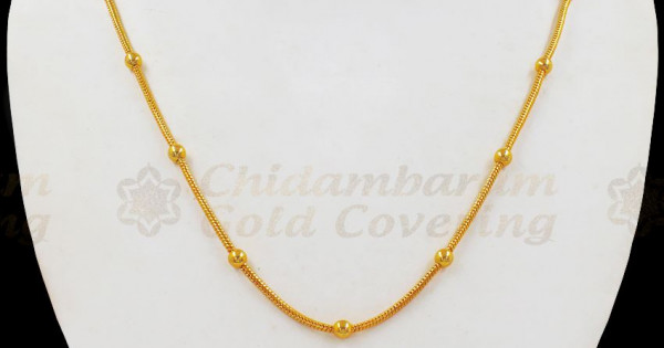 Sleek And Slim Design Gold Plated Short Chains CHNS1081