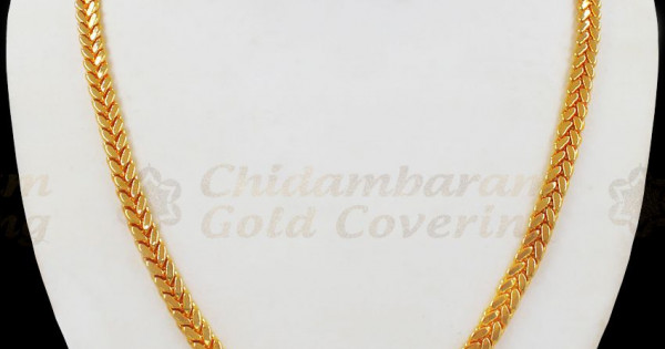 Realistic Thick Gold Plated Mens Short Chain For Daily Wear CHNS1084