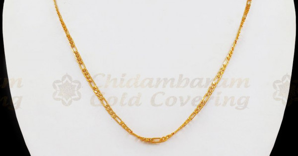 Sleek Design Gold Short Chain Mens Daily Wear CHNS1092