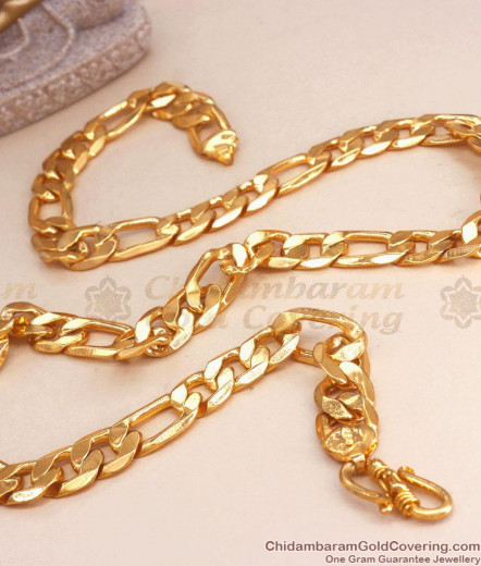 Mens Gold Short Chain For Daily Use Buy Online CHNS1003