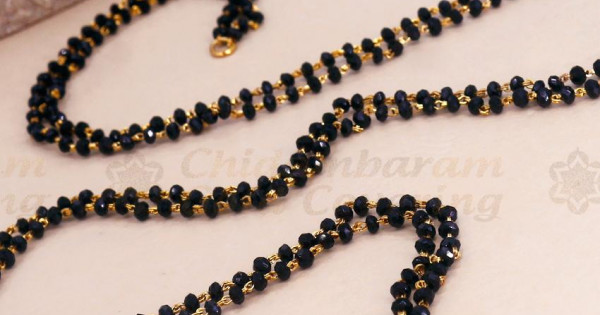 Double Line Karugamani Gold Plated Chain Shop Online CHNS1148