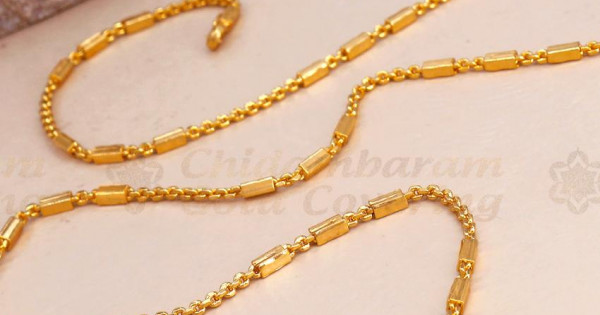 Handcrafted Gold Plated Chain Link With Sold Designs Shop Online CHNS1149