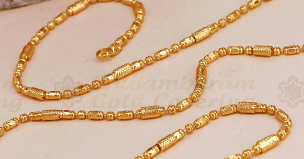 Unique Oval Shaped One Gram Gold Chain Everyday Wear CHNS1171