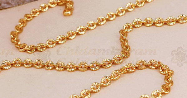 Short Gold Plated Daily Wear Chains For Women CHNS1172