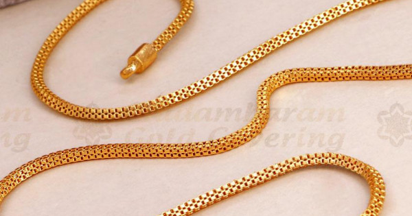 One Gram Gold Daily Wear Short Chain Designs CHNS1177