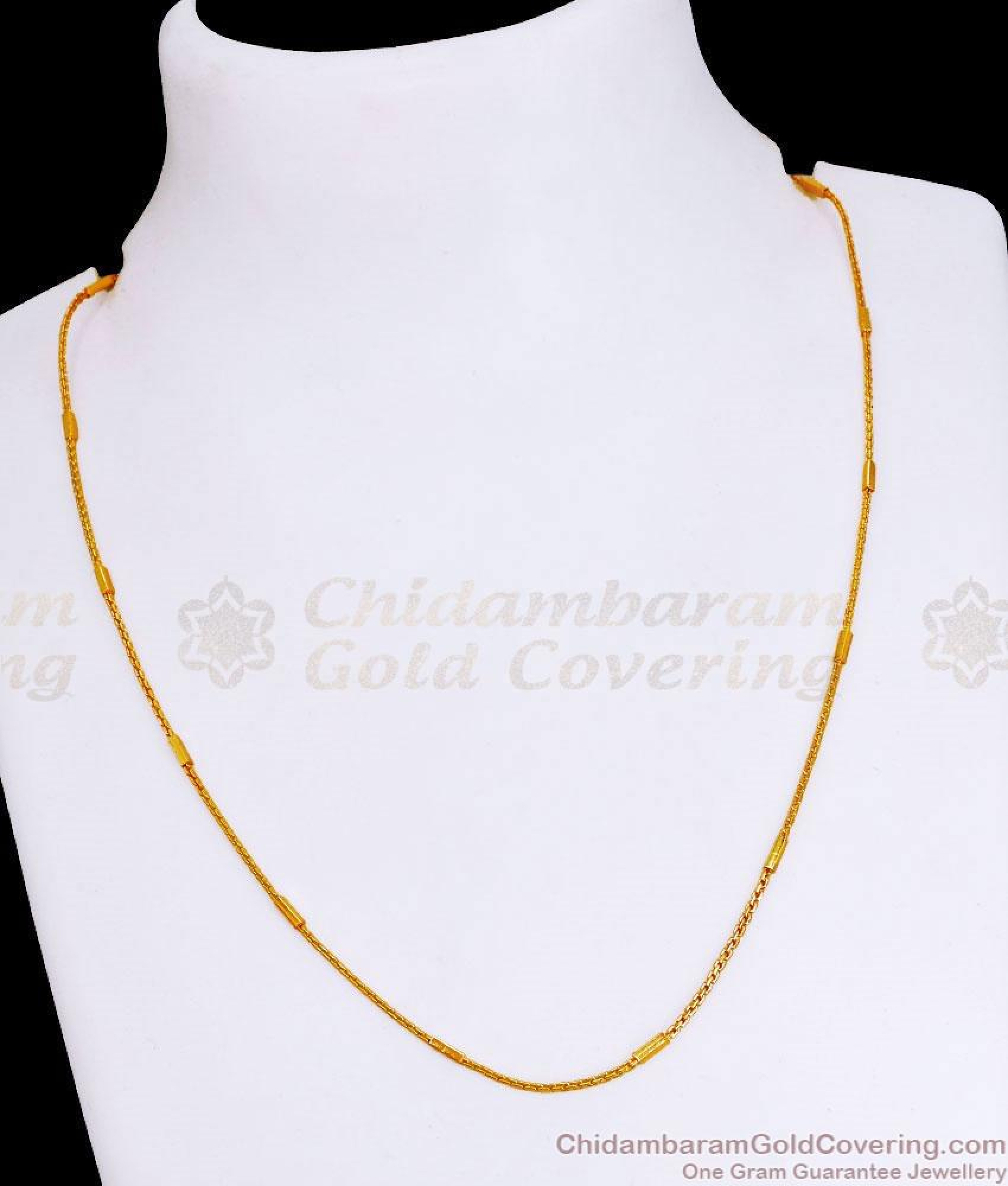 22Ct Gold Plated Short Chain Box Design CHNS1180