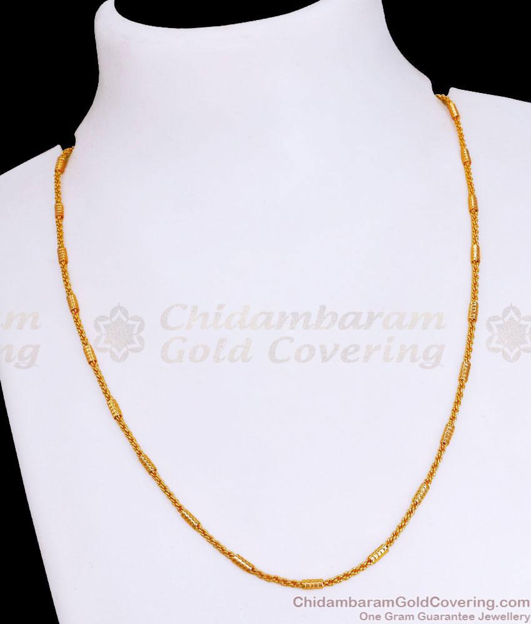 Mens Stylish Short Chain Rope Type Gold Designs CHNS1183