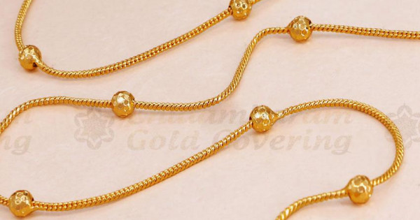 Regular Use Light Weight Milagu Mani Short Chain Artificial Gold ...