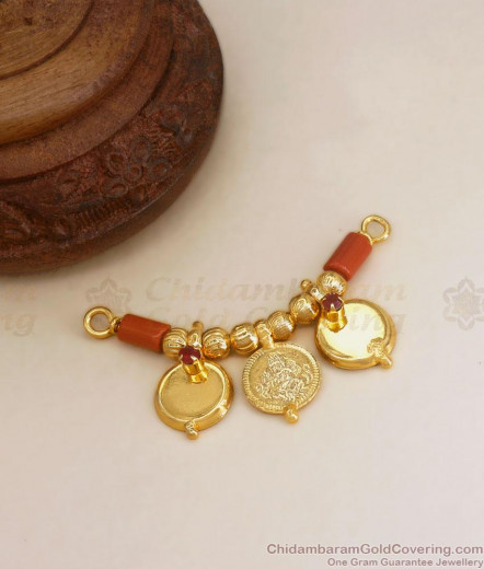 One Gram Gold Finish Andra Double Pottu Thali Model For Traditional ...