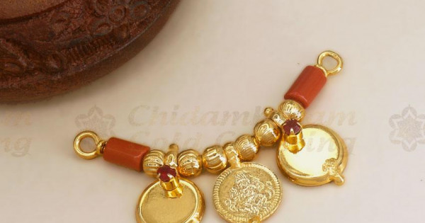 THAL123 Buy Thirumangalyam Lakshmi Coin Gold Plated Thali Set Kannadam ...