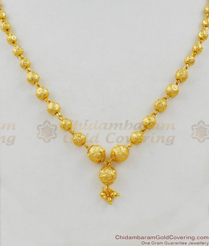 Traditional Gold Dollar Chain Lakshmi Design For Ladies Daily Wear BGDR667