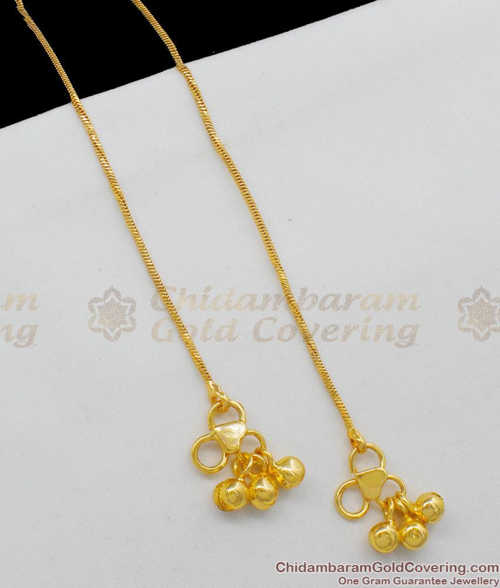 10 Inch One Gram Gold Padasaram Thin Chain Kolusu For Daily Use ANKL1043