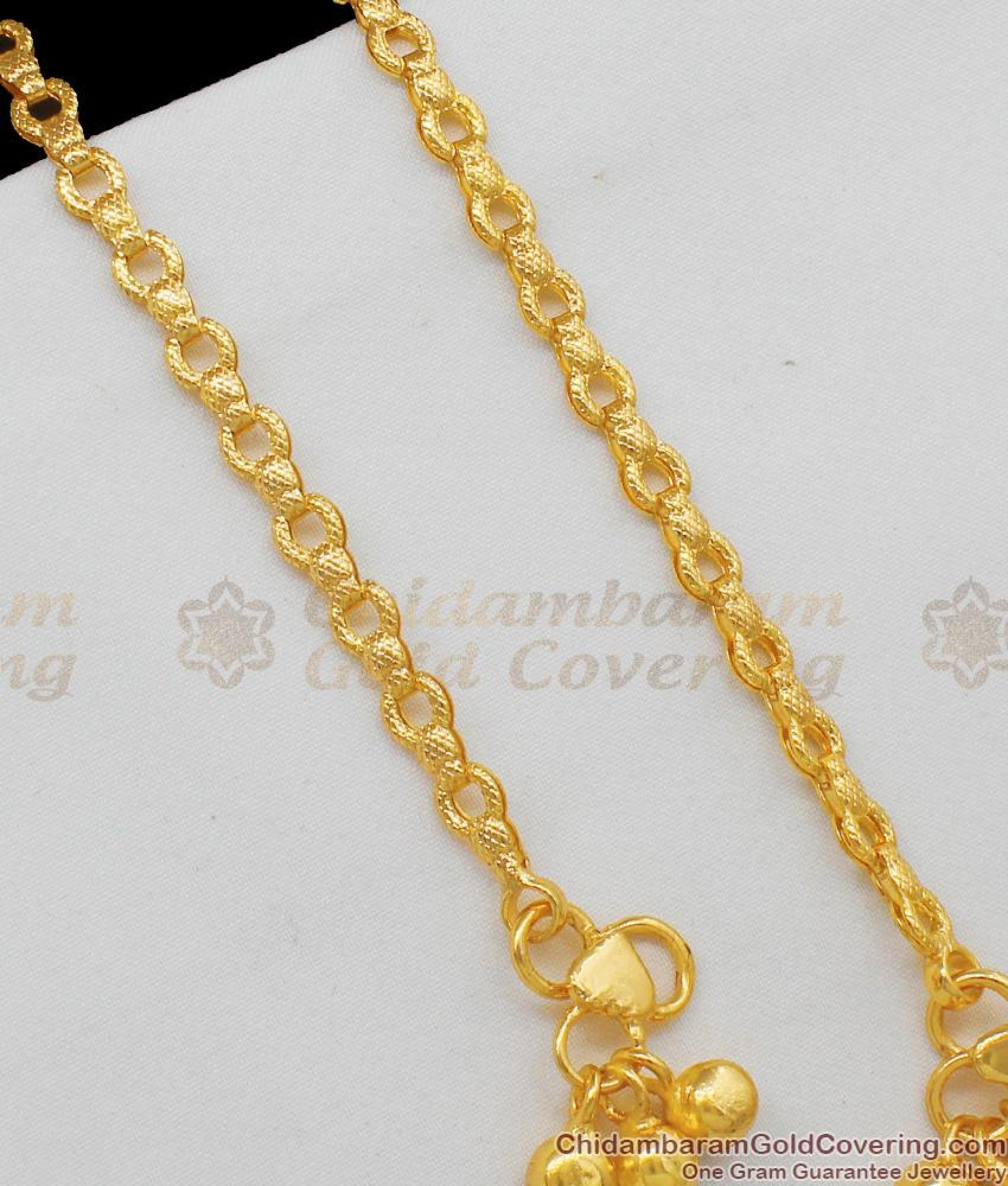 10 Inch Traditional Payal Design Gold Plated Kolusu South Indian Model ...