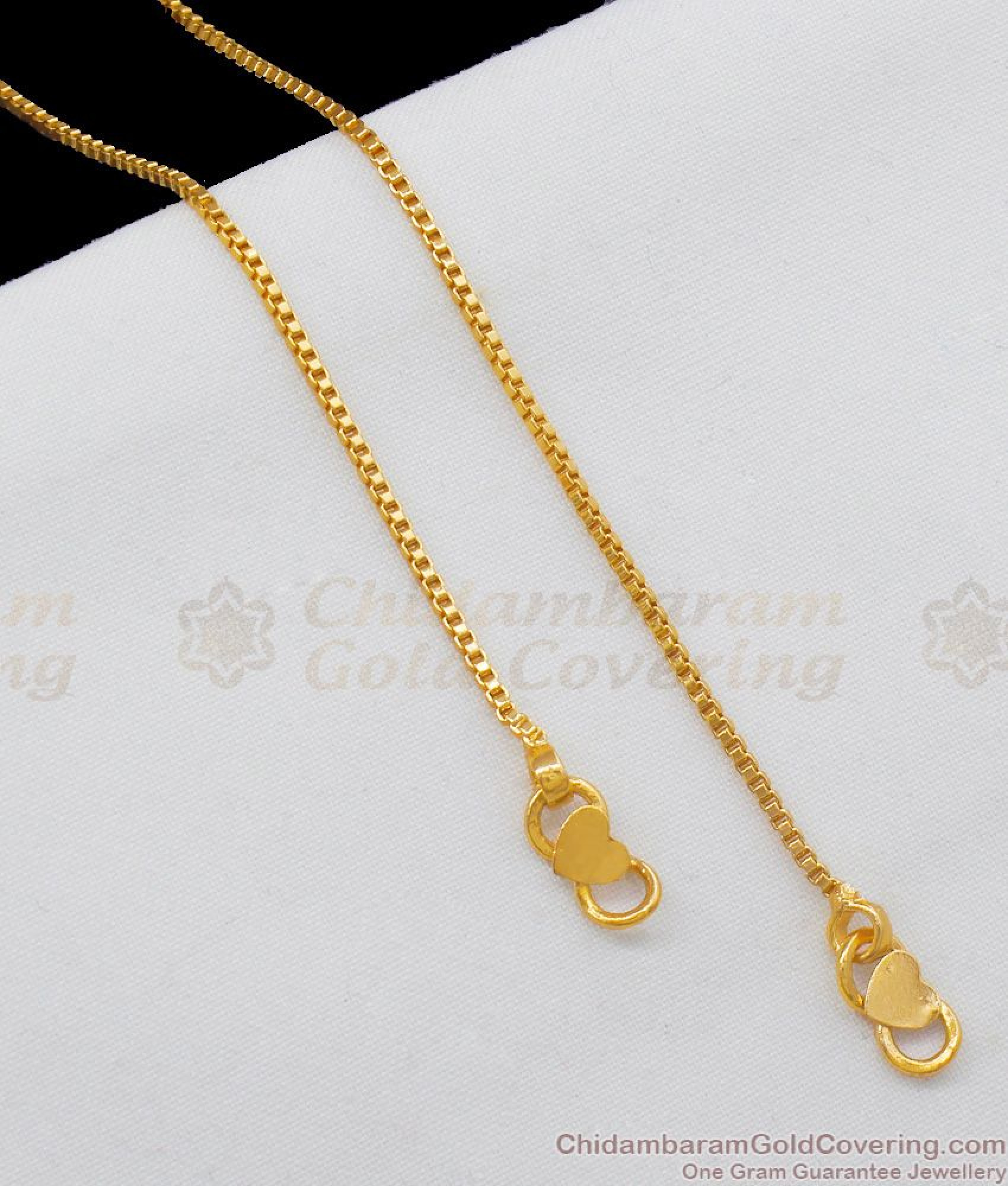 Buy 9.5 Inch Thin Gold Anklet Latest Design Padarasam Kolusu Trending ...