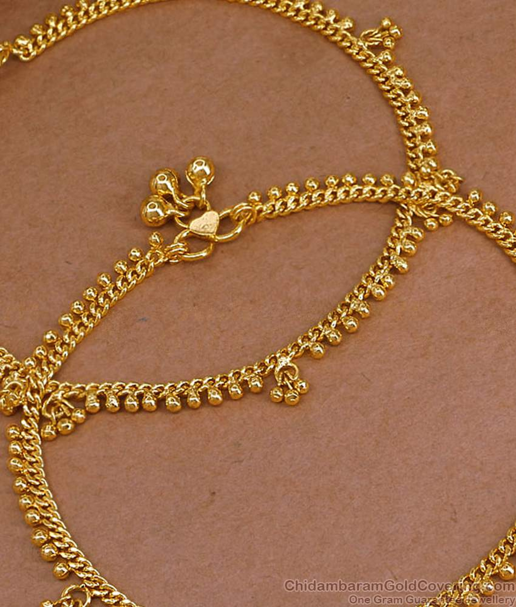 11 Inch Stunning Design Gold Anklets For Daily Wear ANKL1103