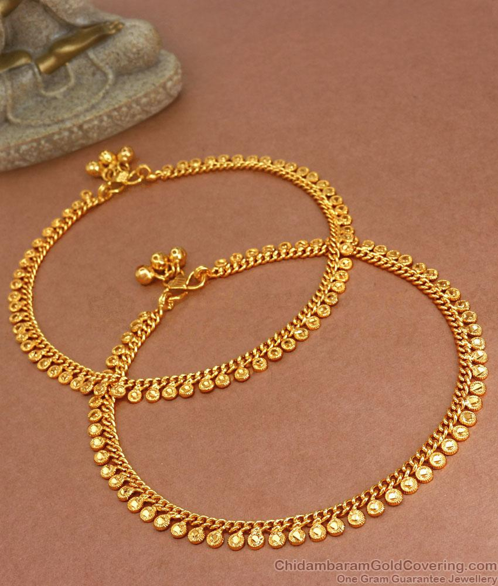 11 Inch Modern Gold Anklet Designs For Womens