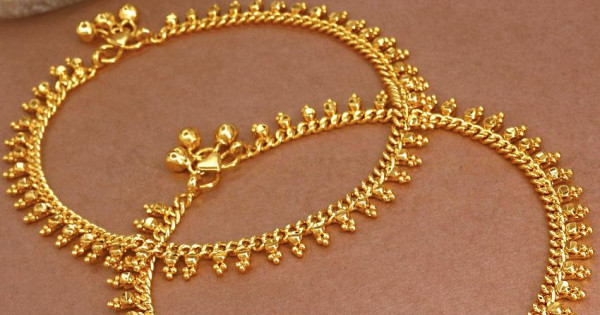 11 Inch New Gold Plated Anklets Design For Womens ANKL1198