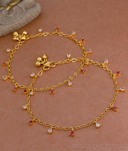Anklet Collections in Gold | Kolusu Design| Impon Anklets | Gold ...